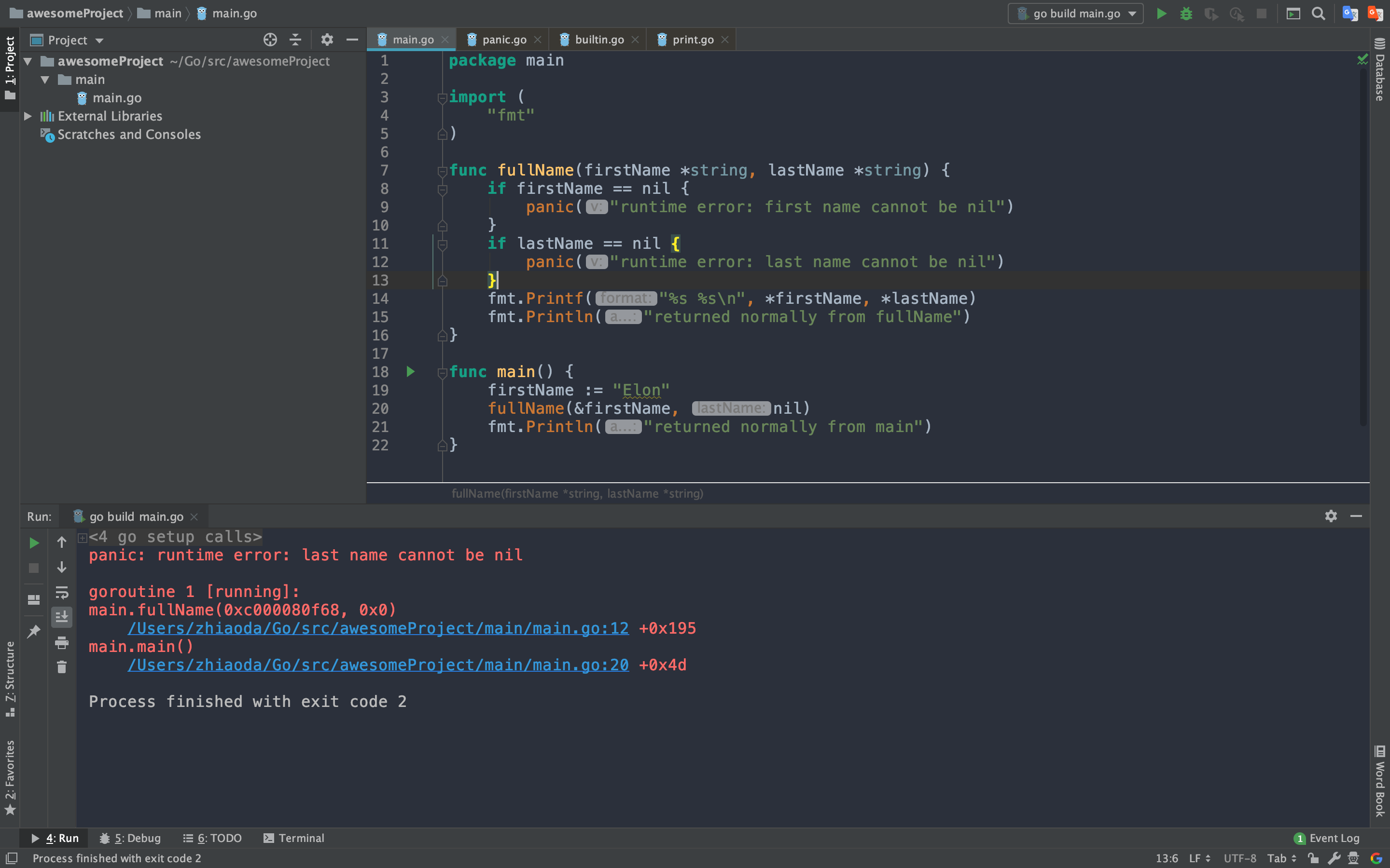golang中的panic 和 recover_golang panic recover-CSDN博客