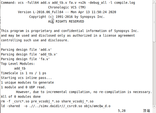 【转载】IC-工具篇--VCS使用教程_vcs designware-CSDN博客
