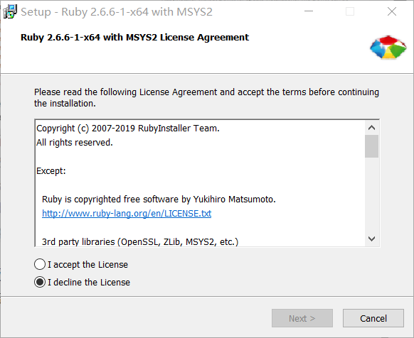 Windows下安装Ruby及配置镜像源_rubyinstallers下载很慢_想过年的博客-CSDN博客