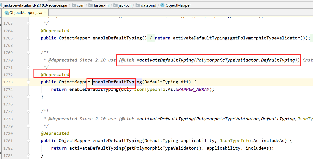 jackson.ObjectMapper里的一个enableDefaultTyping方法过期_setobjectmapper 过时-CSDN博客