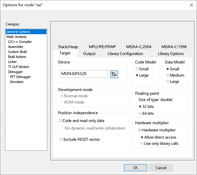 如何用IAR for msp430烧写代码到msp430F5529_iar workbench st-link烧写msp430-CSDN博客