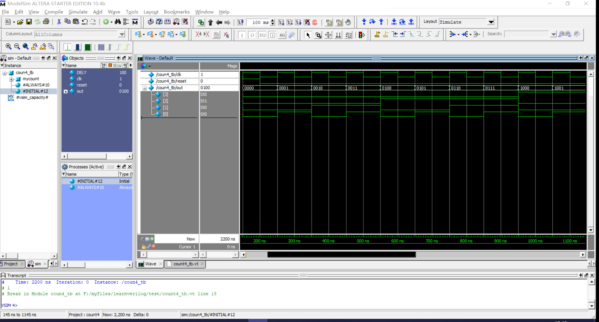 Modelsim仿真波形_modelsim仿真波形是一条直线-CSDN博客