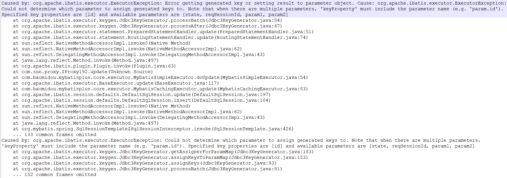 Executorexception Error Getting Generated Key Or Setting Result To Parameter Object No8g攻城狮 博客园
