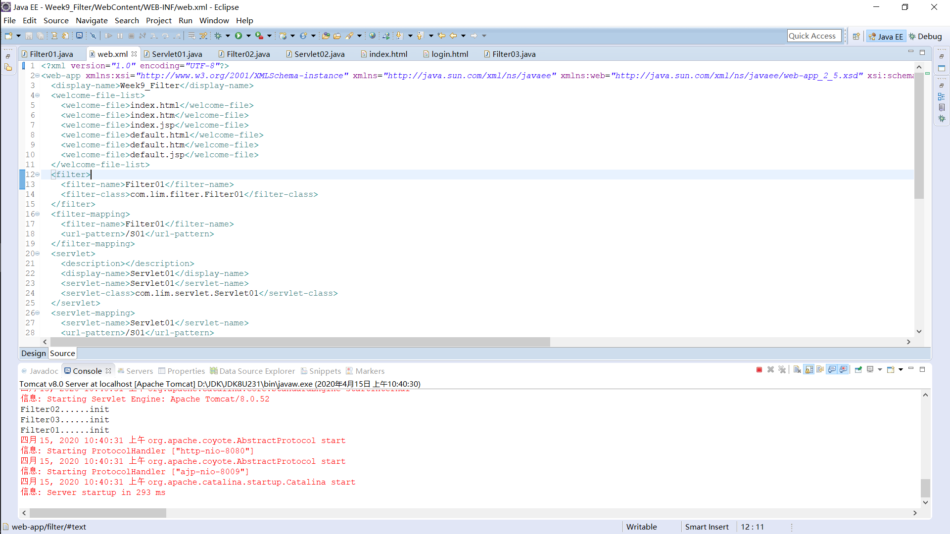JavaWeb error resolution-serious: Parse Fatal Error at line 1 column 20: XML version "3.0" is ...