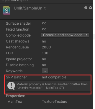 SRP Batcher，Draw Call优化，Shader SRP Batcher compatible_material property is found in another-CSDN博客