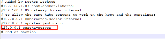Eureka客户端启动时，报错：java.net.UnknownHostException: eureka-server_using default backup registry ...