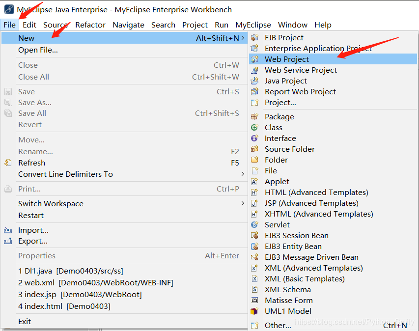 MyEclipse创建Web Project并创建一个类写java文件详细教程_myeclipse中的webproject如何写java程序-CSDN博客
