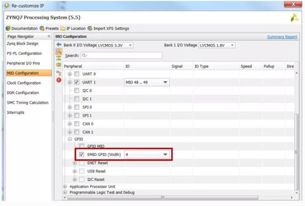 ZYNQ中MIO/EMIO GPIO的使用_把pl信号 赋给emio-CSDN博客