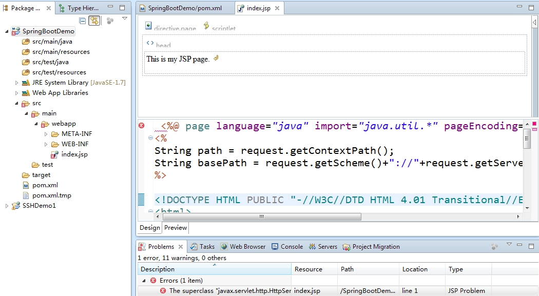 Description Resource Path Location Type The superclass "javax.servlet.http.HttpServlet" was not ...