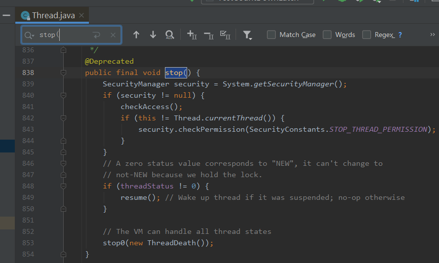 【七】Java多线程之线程暂停与终止，resume()、suspend()、stop()弃用，interrupt()简介_s32k suspend 与interrupt的区别-CSDN博客