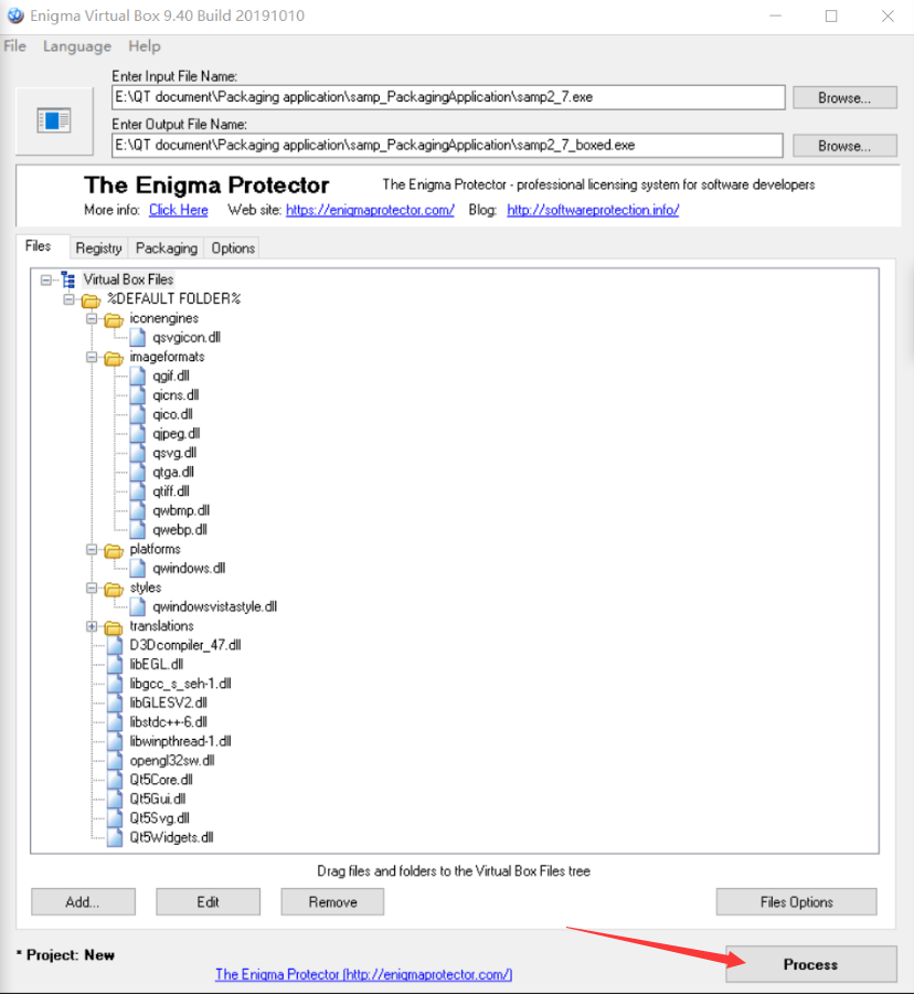 QT5.14.1程序打包超级详细教程(windeployqt工具+Enigma Virtual Box)_evb qt打包工具-CSDN博客