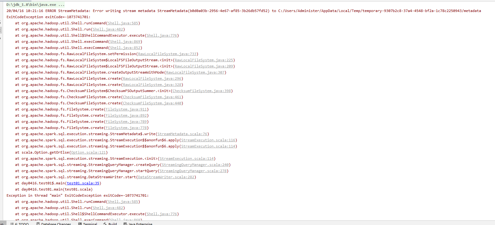 错误信息：error Streammetadata：error Writing Stream Metadata Streammetadata Exception While