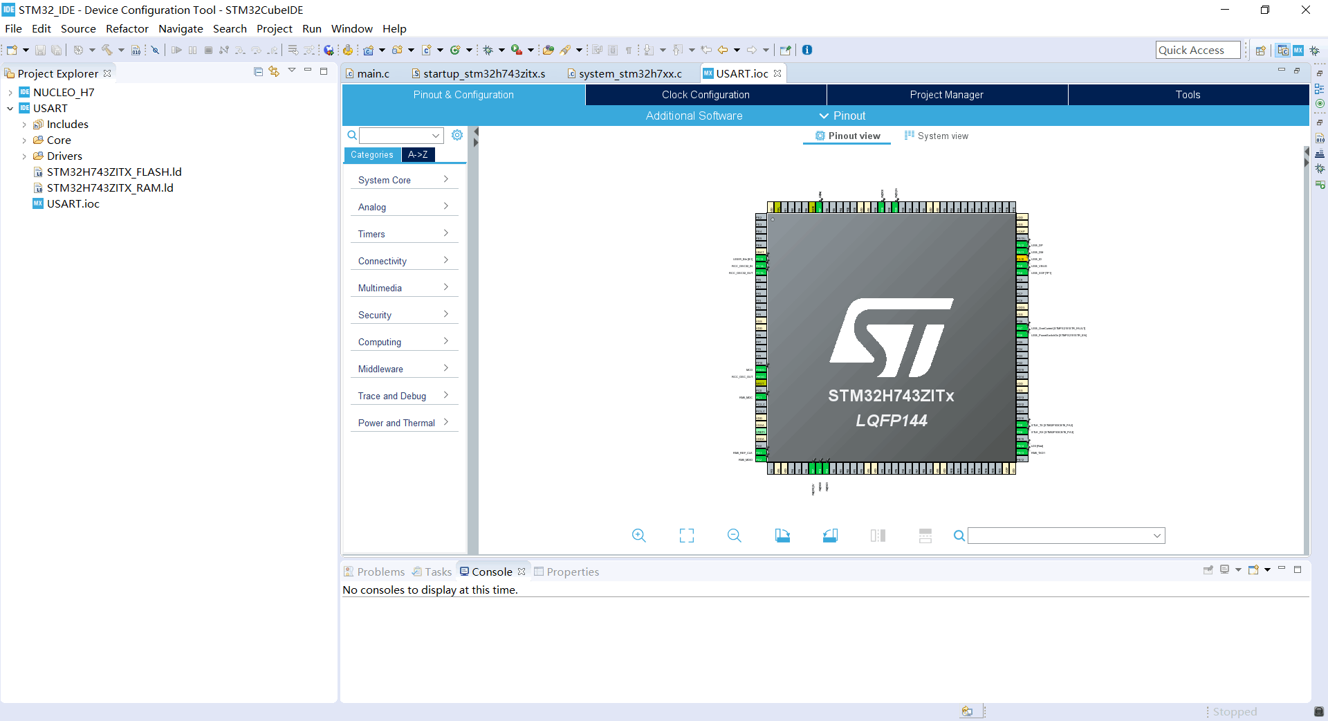 在STM32CubeIDE上配置NUCLEO-H743ZI开发板的串口通信教程_stm32h743串口通信-CSDN博客