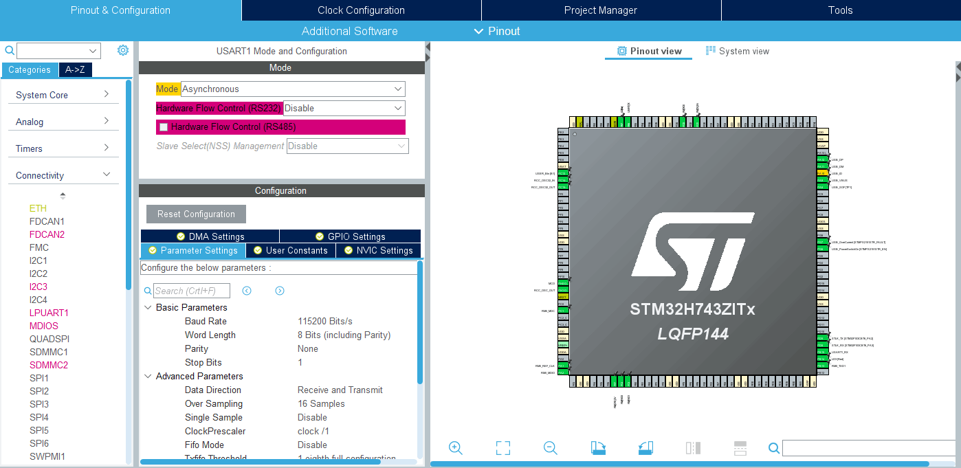 在STM32CubeIDE上配置NUCLEO-H743ZI开发板的串口通信教程_stm32h743串口通信-CSDN博客