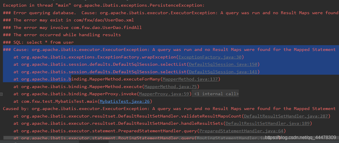 Error Querying Database Cause Org Apache Ibatis Executor Executorexception A Query Was Run