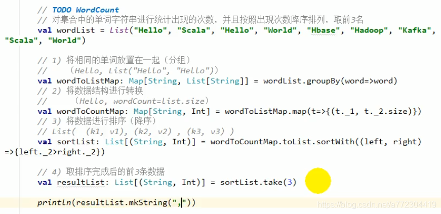 Scala集合实现wordcount单词统计代码 用scala统计文本全文中总共有多少单词 Csdn博客