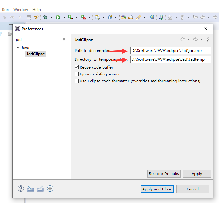 详解Eclipse集成Jad反编译工具_eclipse jad反编译-CSDN博客