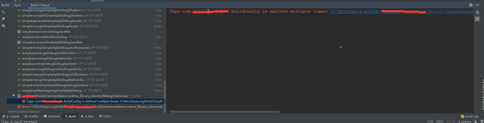 Type com.xxx.xxx.BuildConfig is defined multiple times:..._type is defined multiple times-CSDN博客