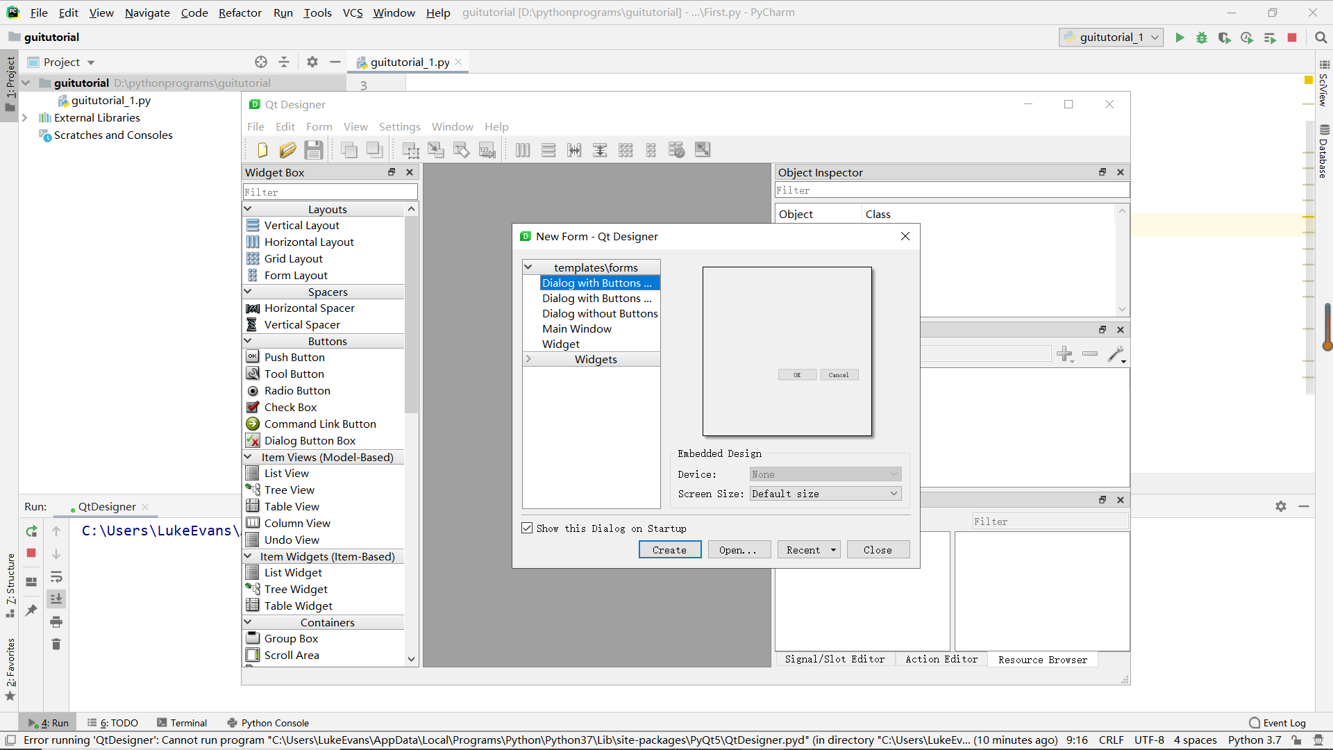 pycharm配置QT Designer后打不开解决方式 - 程序员大本营