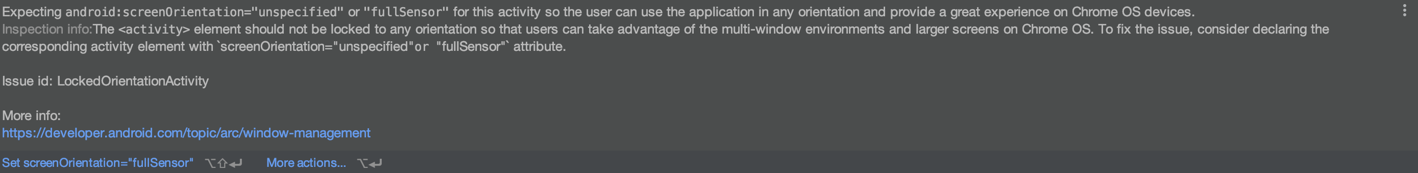 Expecting android:screenOrientation="unspecified"报错飘红_expecting android:screenorientation ...