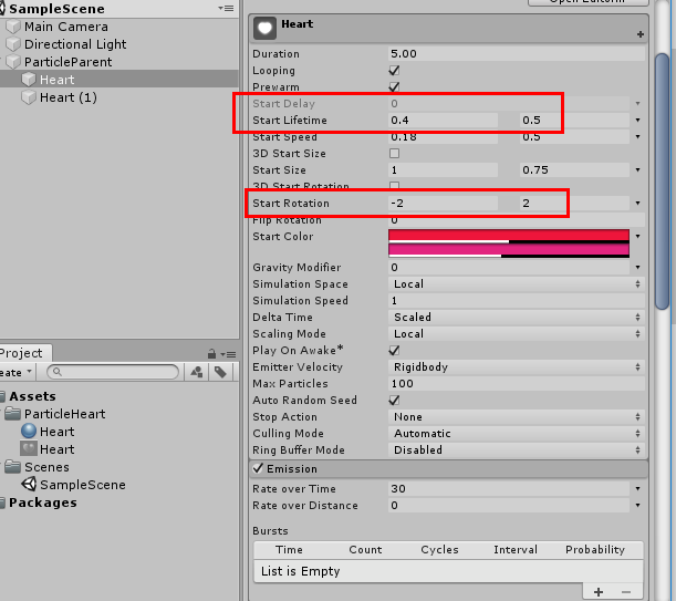 Unity ParticleSystem 之 简单的绽放的爱心群 Hearts ParticleSystem 粒子特效_unity 按钮点击 粒子特效-CSDN博客