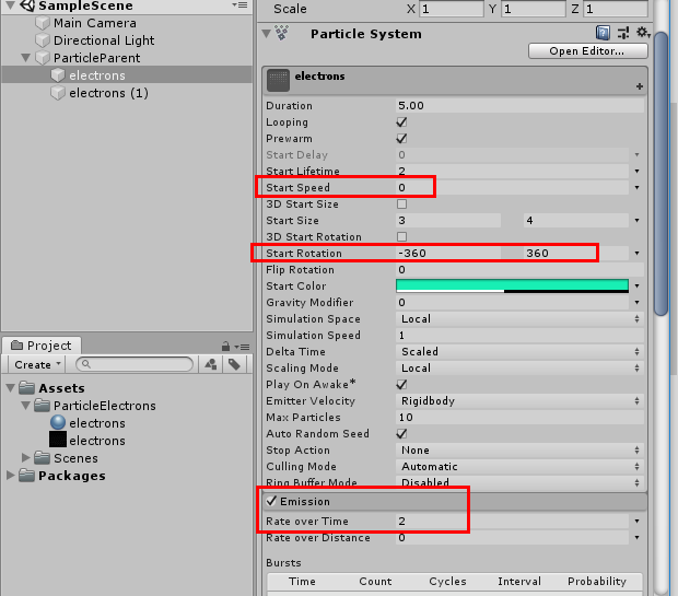 Unity ParticleSystem 之 简单的电子自旋 Electrons ParticleSystem 粒子特效_unity模拟电子运动-CSDN博客