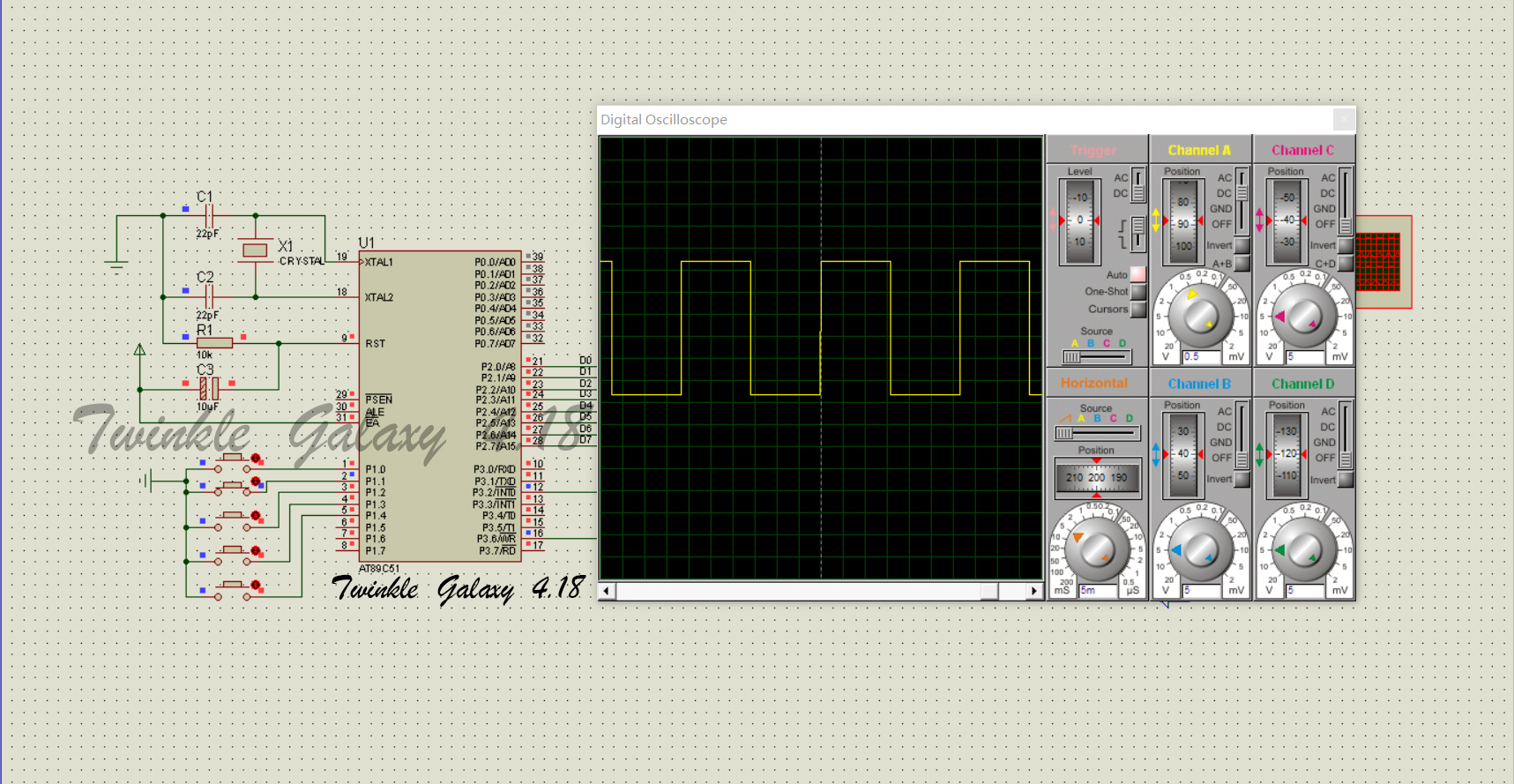 （绝对有效）Proteus7.5_DA0832五个按键输出正弦波，三角波，矩形波，锯齿波，梯形波。_利用0832产生锯齿波输出,并在直流电机上观察结果proteus-CSDN博客