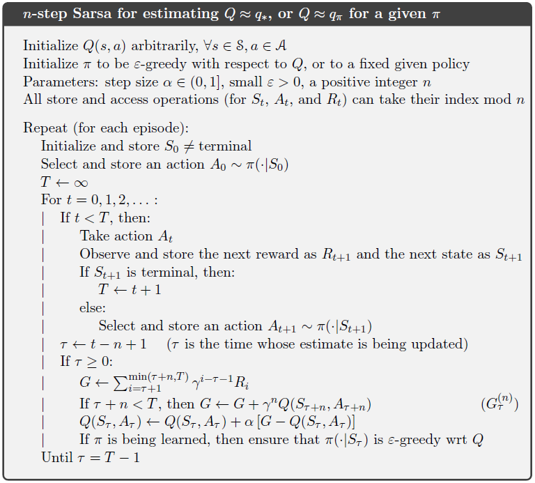 7、n-step Bootstrapping（TD、Sarsa、Tree Backup、Q(σ) ）_n step td error-CSDN博客