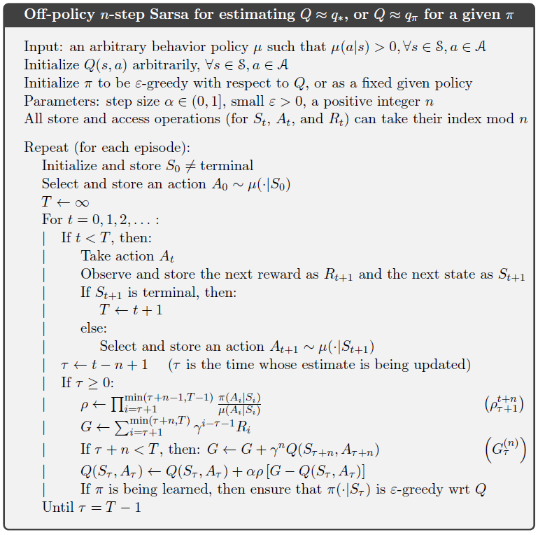7、n-step Bootstrapping（TD、Sarsa、Tree Backup、Q(σ) ）_n step td error-CSDN博客