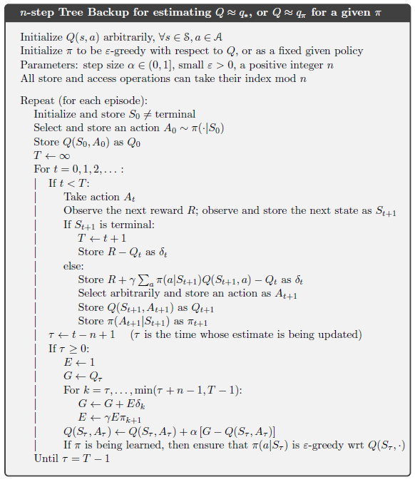 7、n-step Bootstrapping（TD、Sarsa、Tree Backup、Q(σ) ）_n step td error-CSDN博客