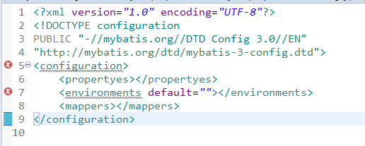 MyBatis配置文件出现错误，已解决（The content of element type ）-CSDN博客