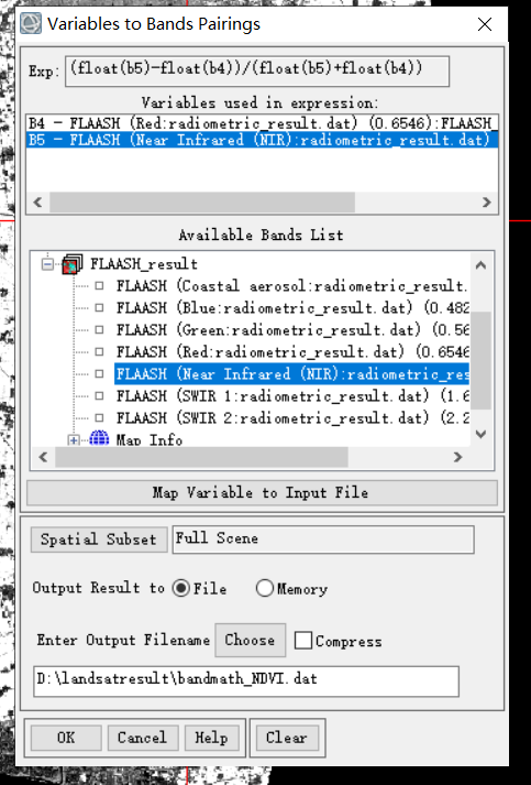 ENVI5.3.1使用Landsat 8影像进行NDVI计算实例操作_landsat8计算ndvi-CSDN博客