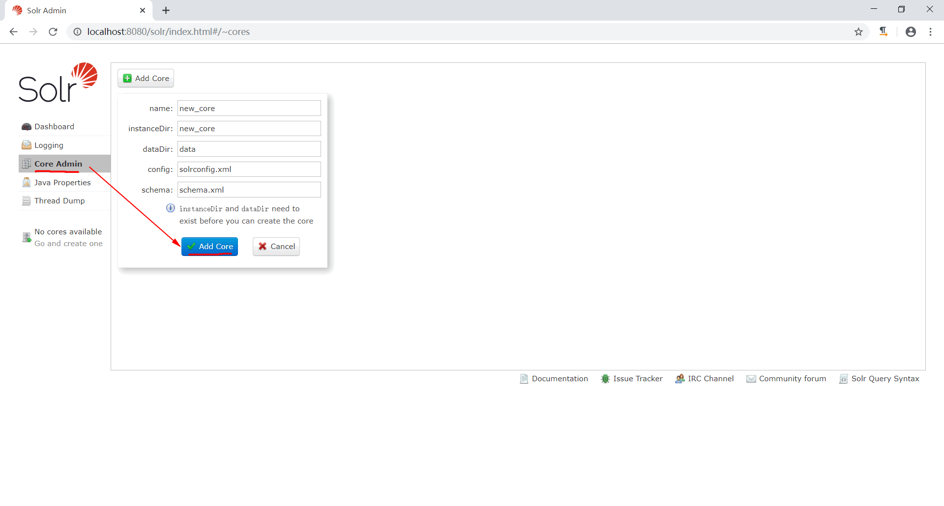 Solr快速入门第三讲——你应该知道的Solr后台管理界面_solr的swap space-CSDN博客