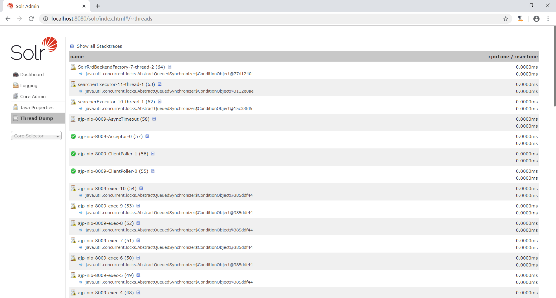 Solr快速入门第三讲——你应该知道的Solr后台管理界面_solr的swap space-CSDN博客