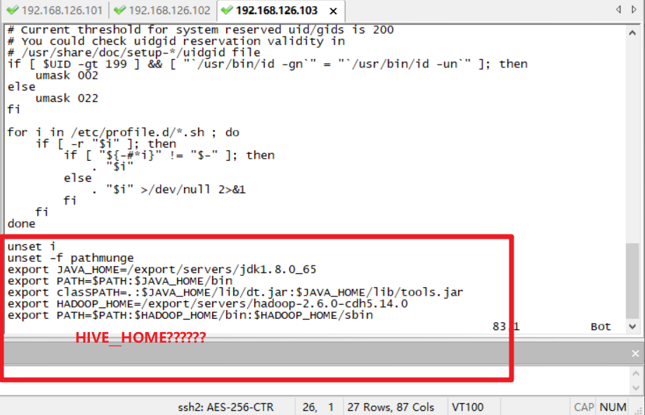 /usr/bin/hive--/usr/bin/hbase 显示/usr/bin/which: no hive in---/usr/bin/which: no hbase in调整为正确的 ...