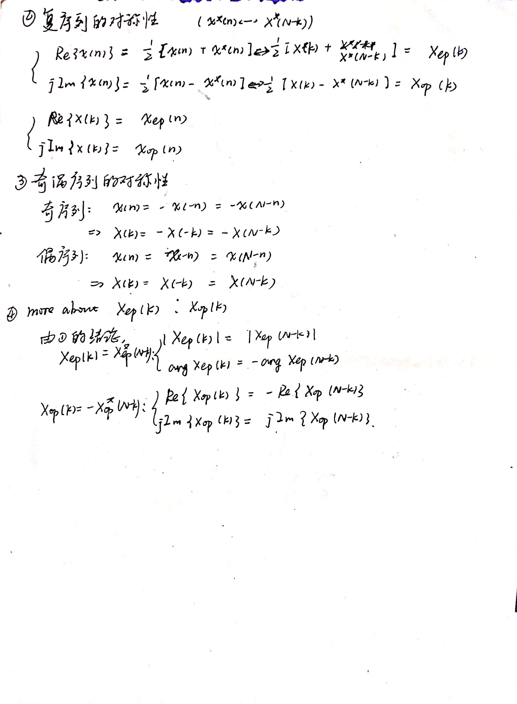 DSP学习杂记——DTFT、DFS、DFT对称性总结_dft的对称性-CSDN博客