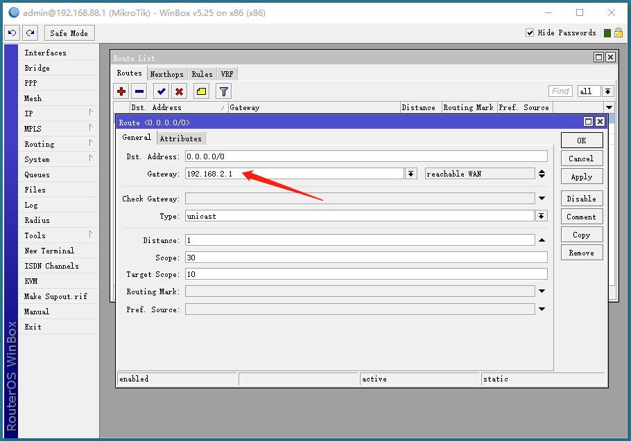 RouterOS 固定IP接入上网设置教程（超详细）_routeros ip地址怎么设置-CSDN博客