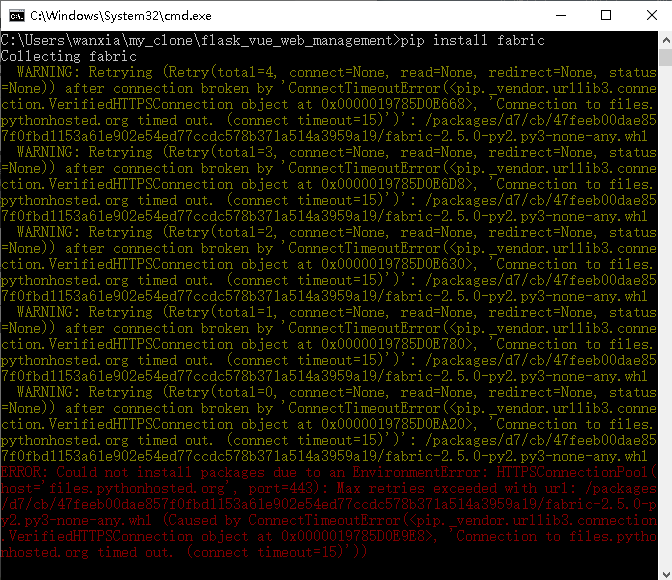 "from fabric.api import * ...: No module named 'fabric'" && "No module ...
