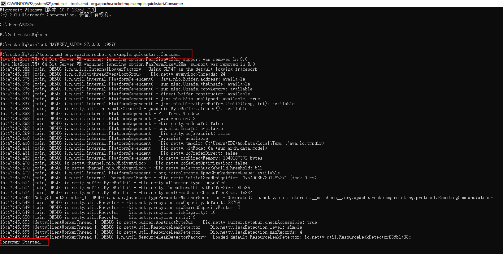 RocketMQ：Windows下开发环境搭建_rocketmq-all-4.4.0-bin-release windows-CSDN博客