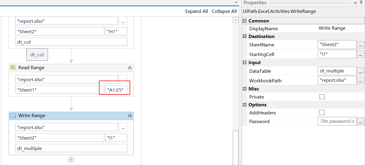 UIPATH-DAY03-02-写入Excel cell，row，column，range_uipath write range-CSDN博客