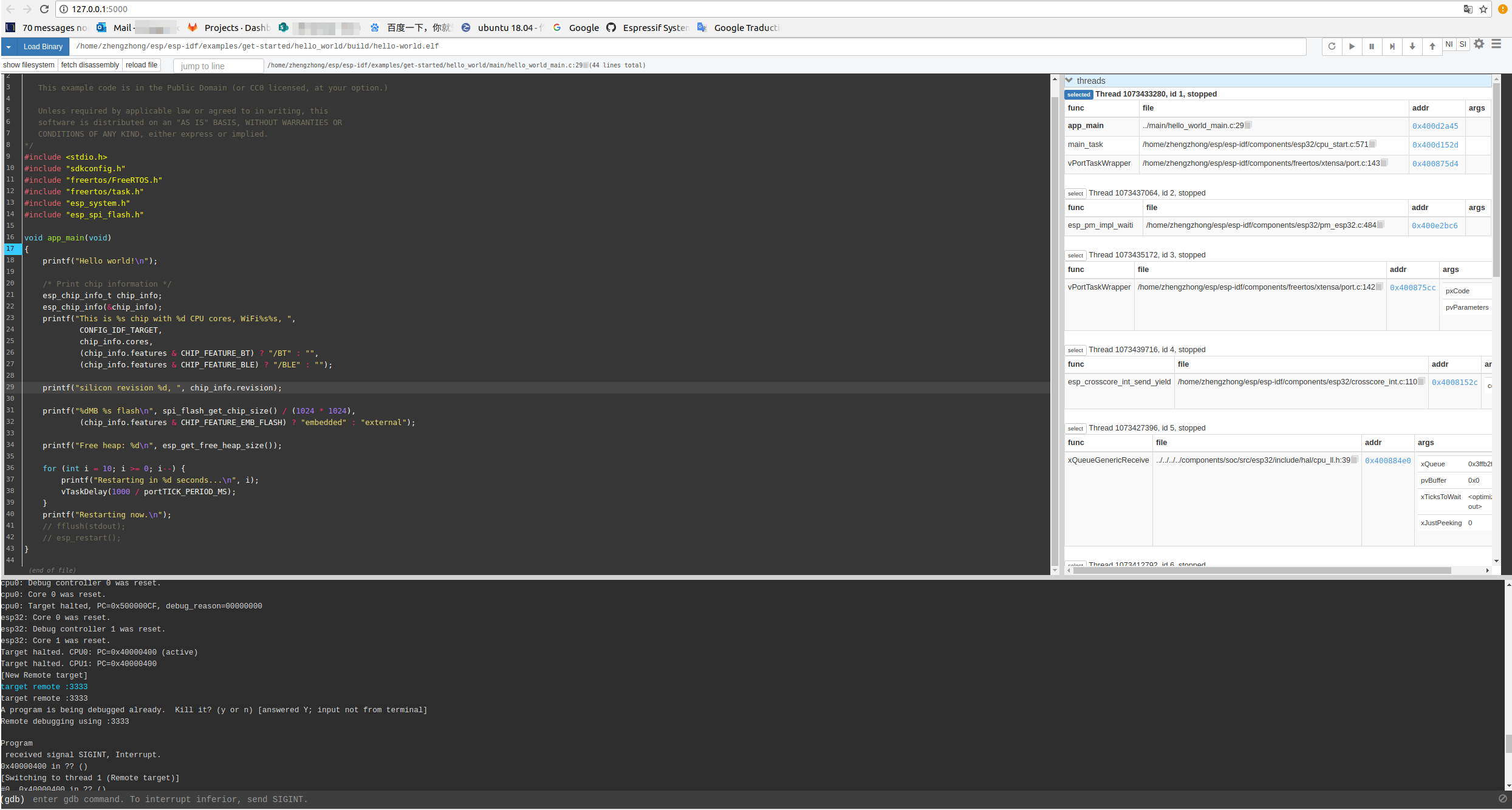 ESP32 使用 gdbgui 进行 JTAG 调试-CSDN博客