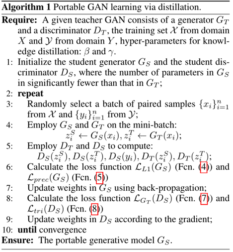 AAAI2020-一种生成对抗网络的蒸馏方法(Distilling portable Generative Adversarial Networks for Image Translation ...