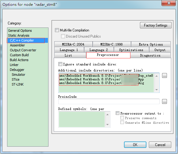 关于iar For Stm8： Iar Fatal Error[pe1696] Cannot Open Source File Xx H