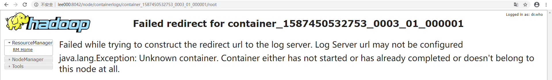 Hadoop日志查看失败（Failed while trying to construct the redirect url to the log server）-CSDN博客