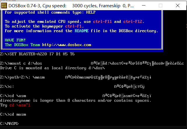 DOSBOX 安装与使用_dosbox怎么运行exe文件-CSDN博客