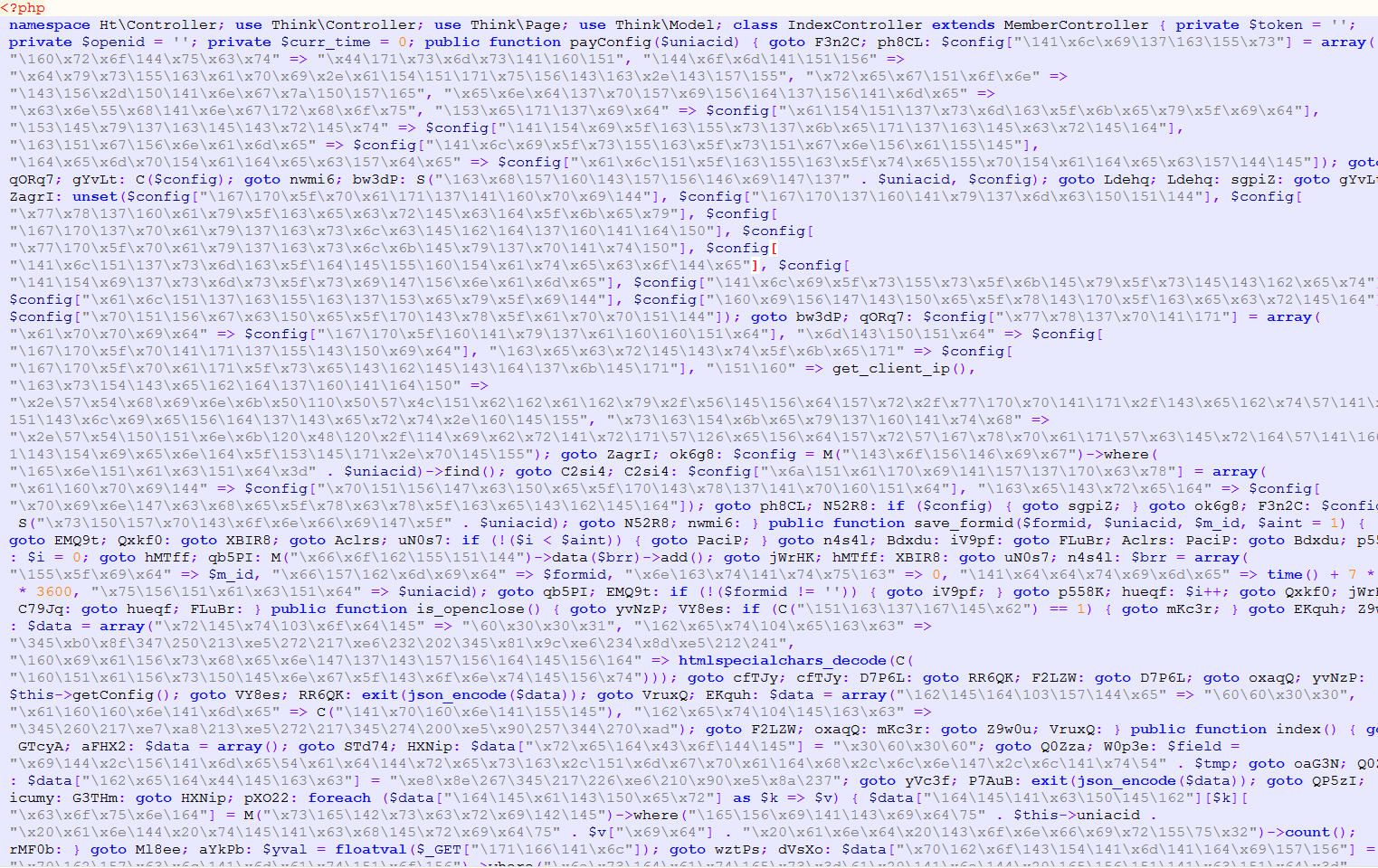 módulo Orthoxic código PHP 2C (confusión GOTO) de descifrado ...