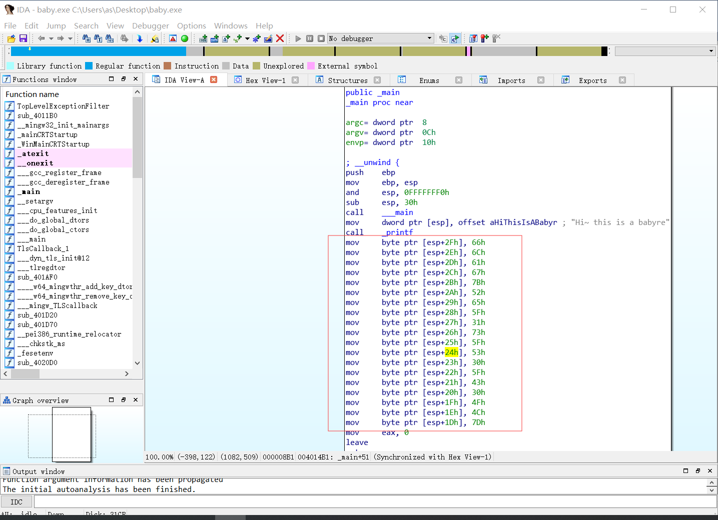 BugKuCTF-入门逆向-baby_baby.exe ctf-CSDN博客