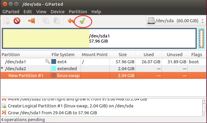 使用GParted工具对Linux磁盘空间进行扩展_gparted扩展分区-CSDN博客