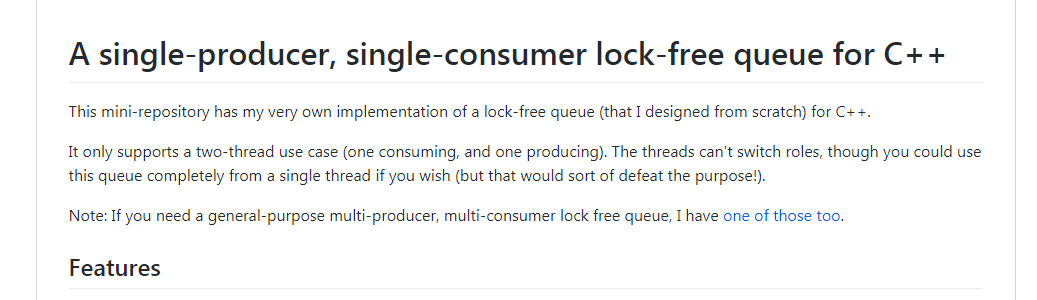 C++11 - 基于无锁队列的单生产者单消费者模型_moodycamel::readerwriterqueue .peek-CSDN博客
