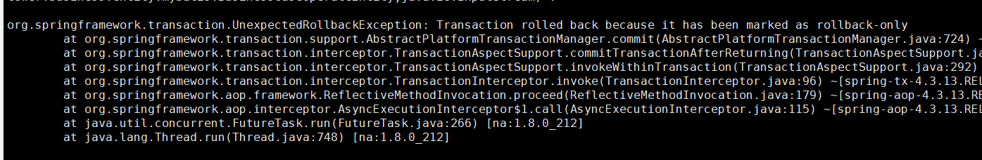 Spring事务嵌套导致的异常,Transaction rolled back because it has been marked as ...